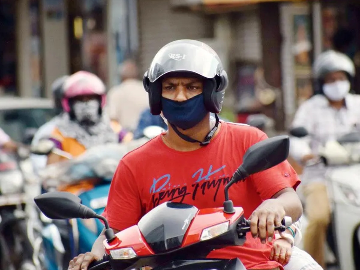 Traffic Rules wear a helmet ISI Mark motorcycle challan;हेल्मेट घातलात ...