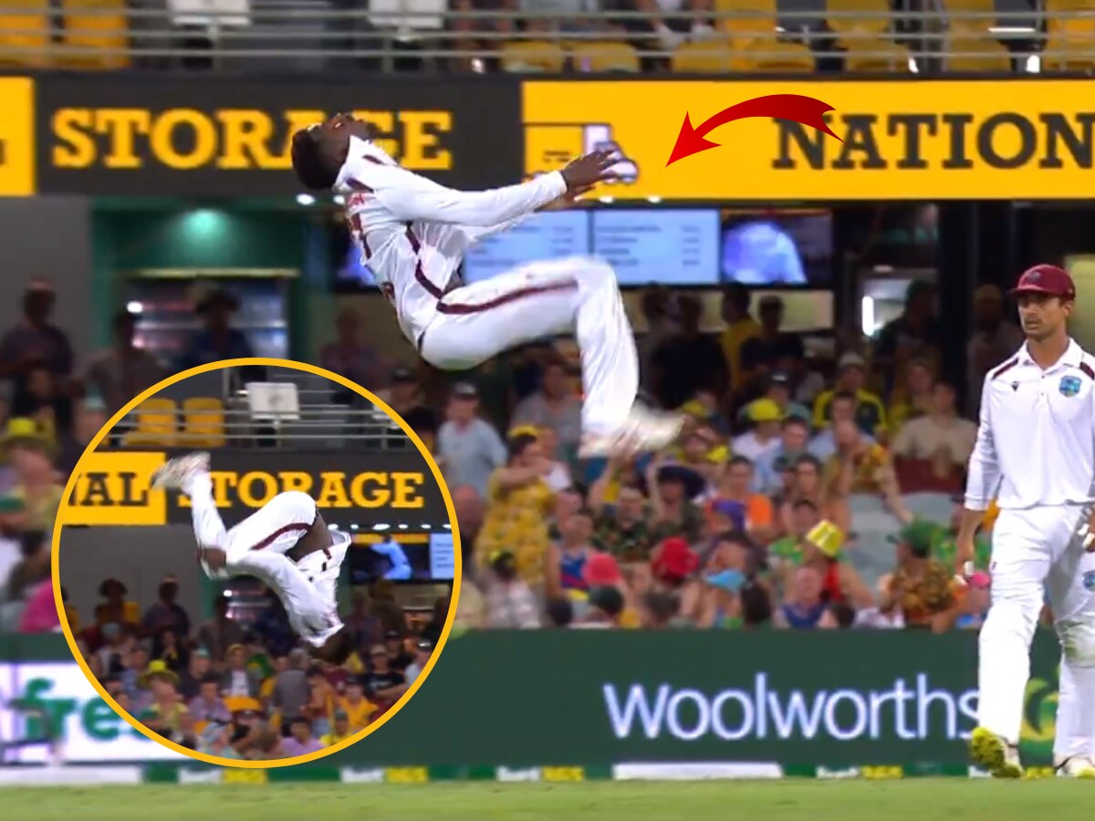 AUS vs WI Cartwheel celebration by Kevin Sinclair after taking his ...