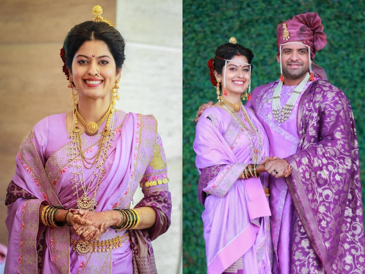 म्हणून मी लग्नात जांभळ्या रंगाची नऊवारी नेसले', अभिज्ञा भावेने सांगितला ...