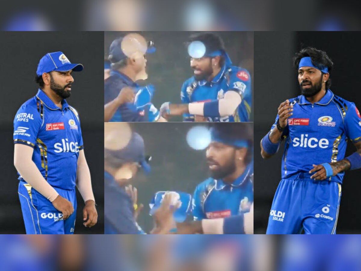 IPL 2024 SRH vs MI Captain Hardik Pandya Misbehaved With Umpire In Front of Rohit Sharma