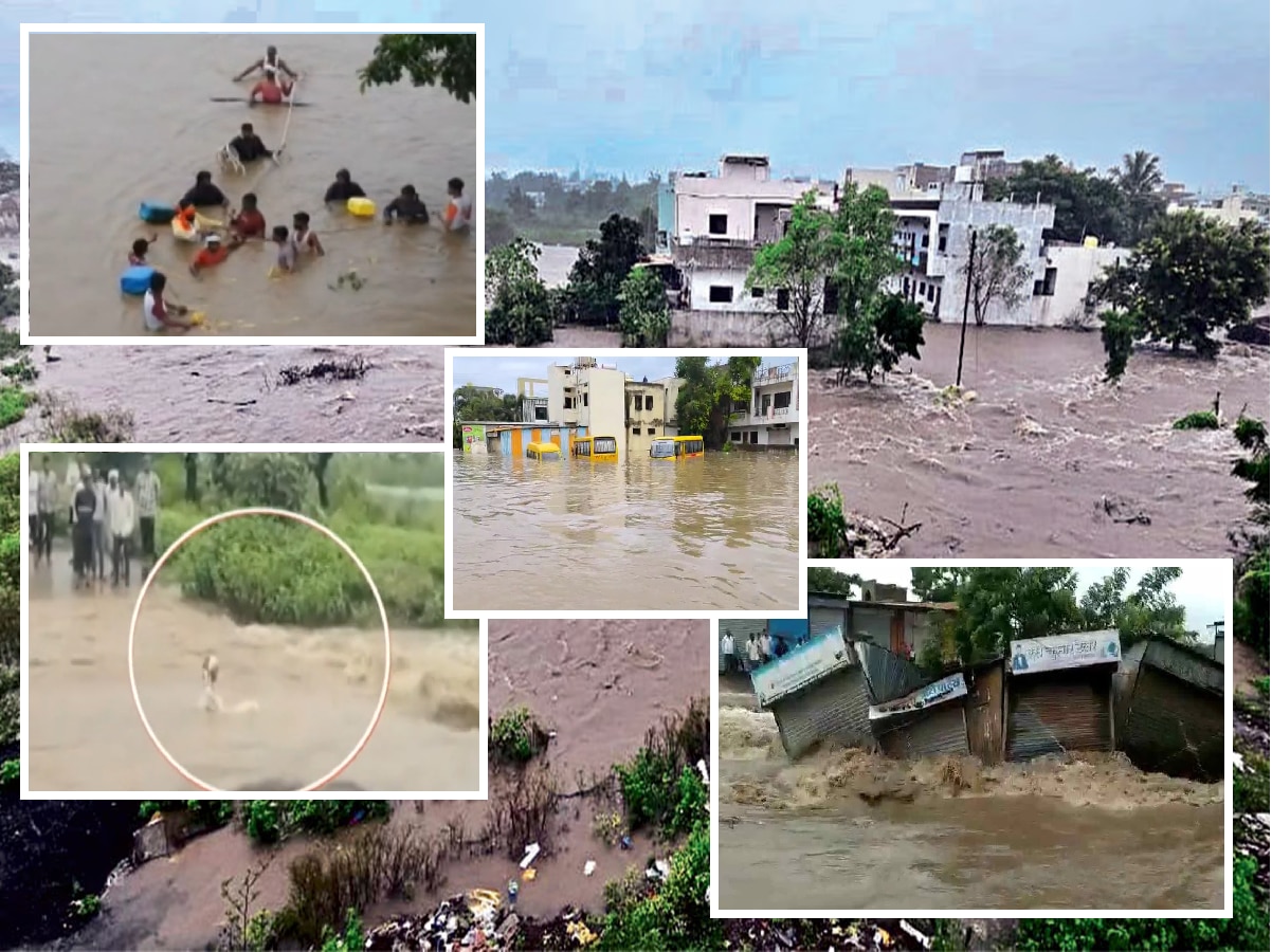 Maharashtra Rain Video : मराठवाडा-विदर्भात मुसळधार पावसाचा रूद्रावतार ...