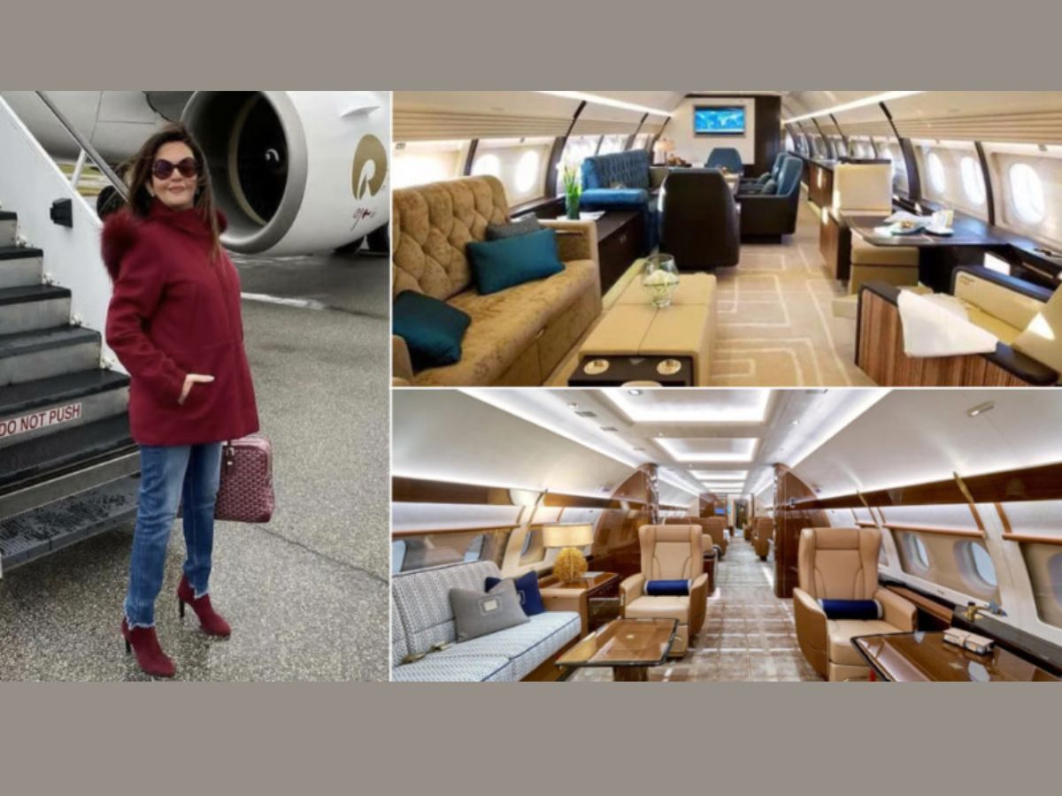 अँटिलियापेक्षा कमी नाही नीता अंबानी यांचा प्रायव्हेट जेट... फोटो पाहूनच ...