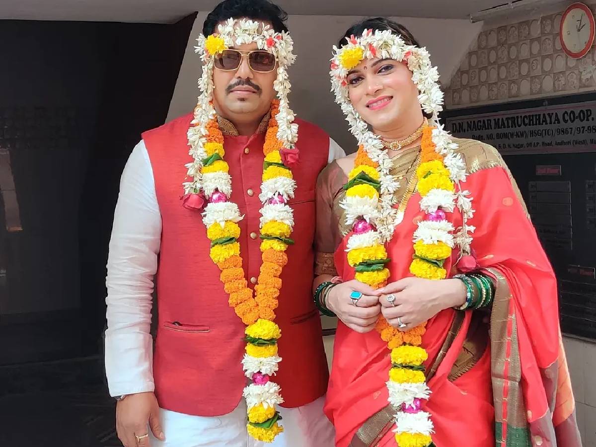 तृतीयपंथी मराठी अभिनेत्रीने केलं लग्न, फोटो शेअर करत म्हणाली, 'गणपती ...