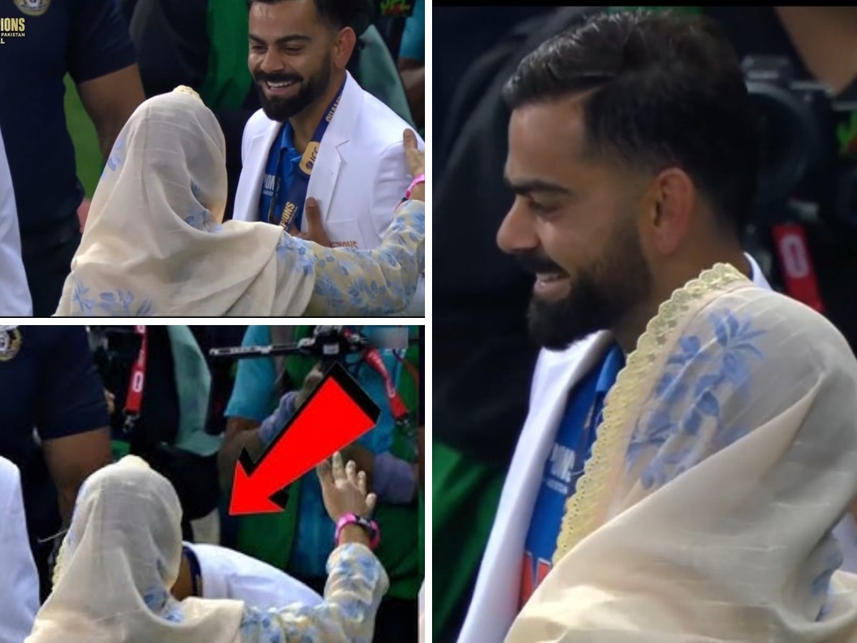 after ICC Champions Trophy 2025 win Virat Kohli touches Mohammad Shami mother feet Video goes ...