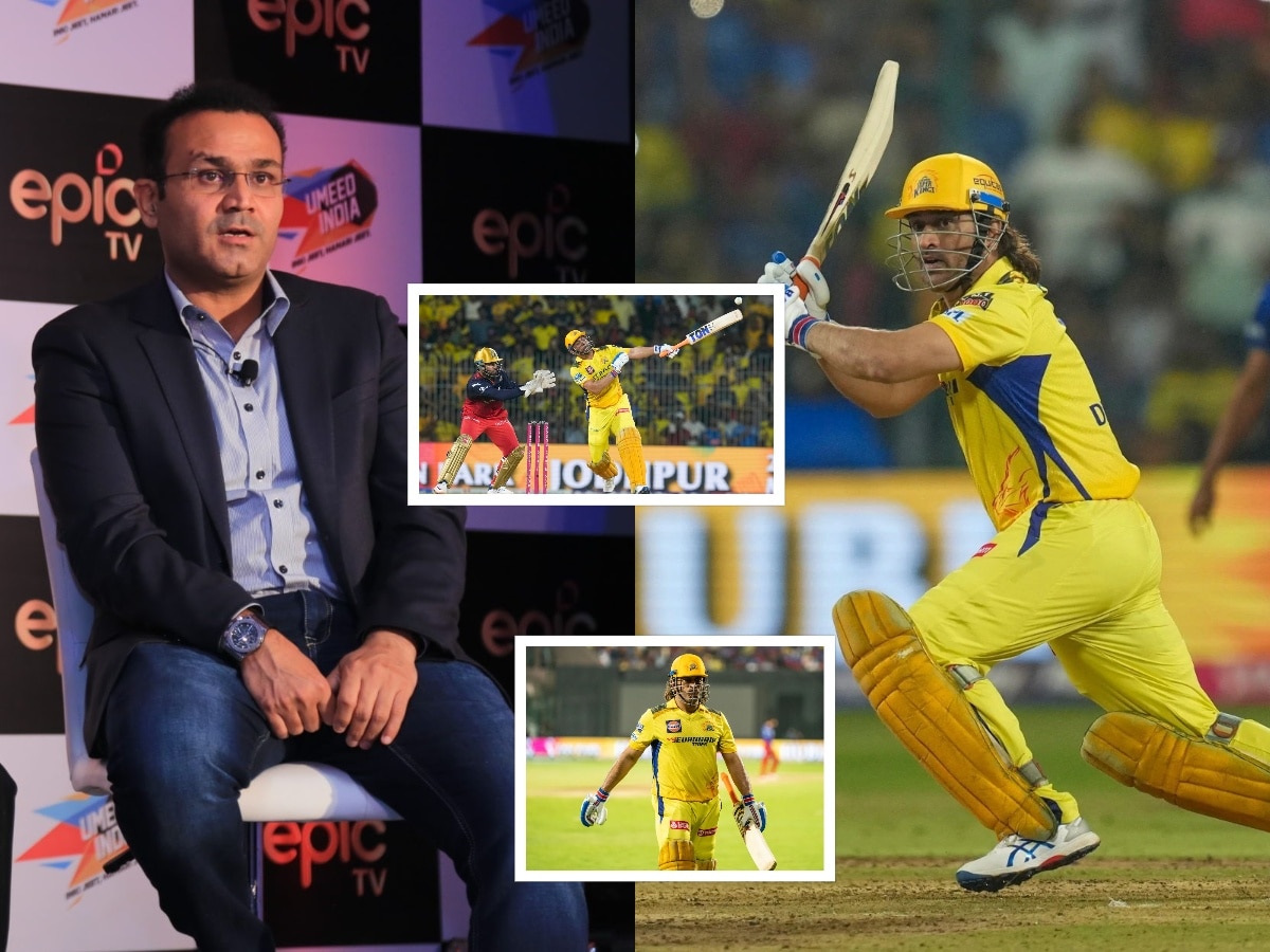 IPL 2025 Virender Sehwag pokes fun at MS Dhoni over batting on number 9 ...