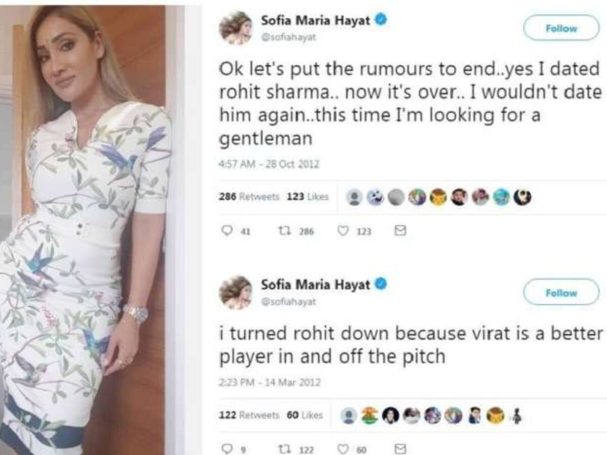 Sofia hayat Controversial Personal Life Affair with Rohit Sharma Rumors Marathi news|रोहित ...