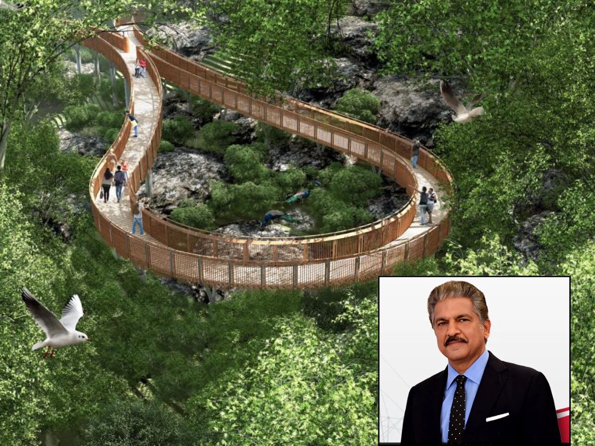 Anand Mahindra fire reaction On Mumbai first elevated nature trail ...