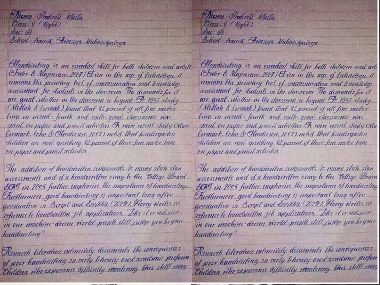 Beautiful Handwriting: जगातील सर्वात सुंदर हस्ताक्षर; कॉम्प्युटर ...