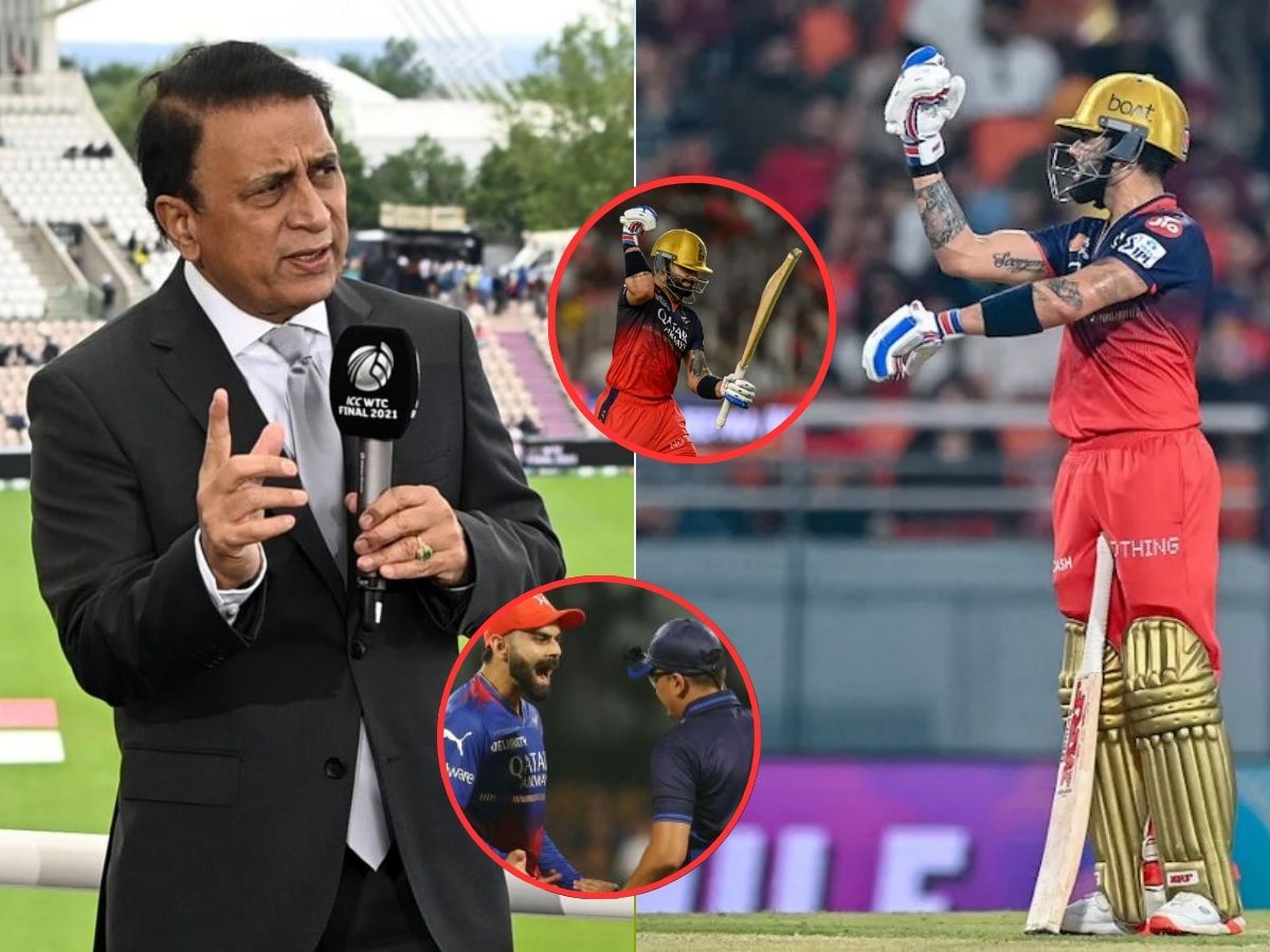 Sunil Gavaskar shows mistake by Virat Kohli while batting Criticises Umpires For Ignoring | IPL ...