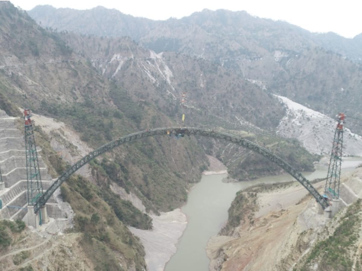 Worlds Highest Railway Arch Connecting Kashmir to India connection ...