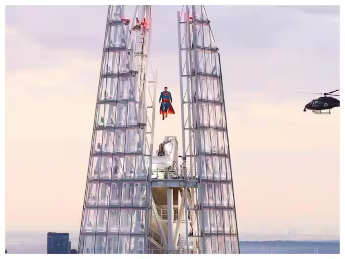 Superman was seen flying over London's tallest building amazing photo ...