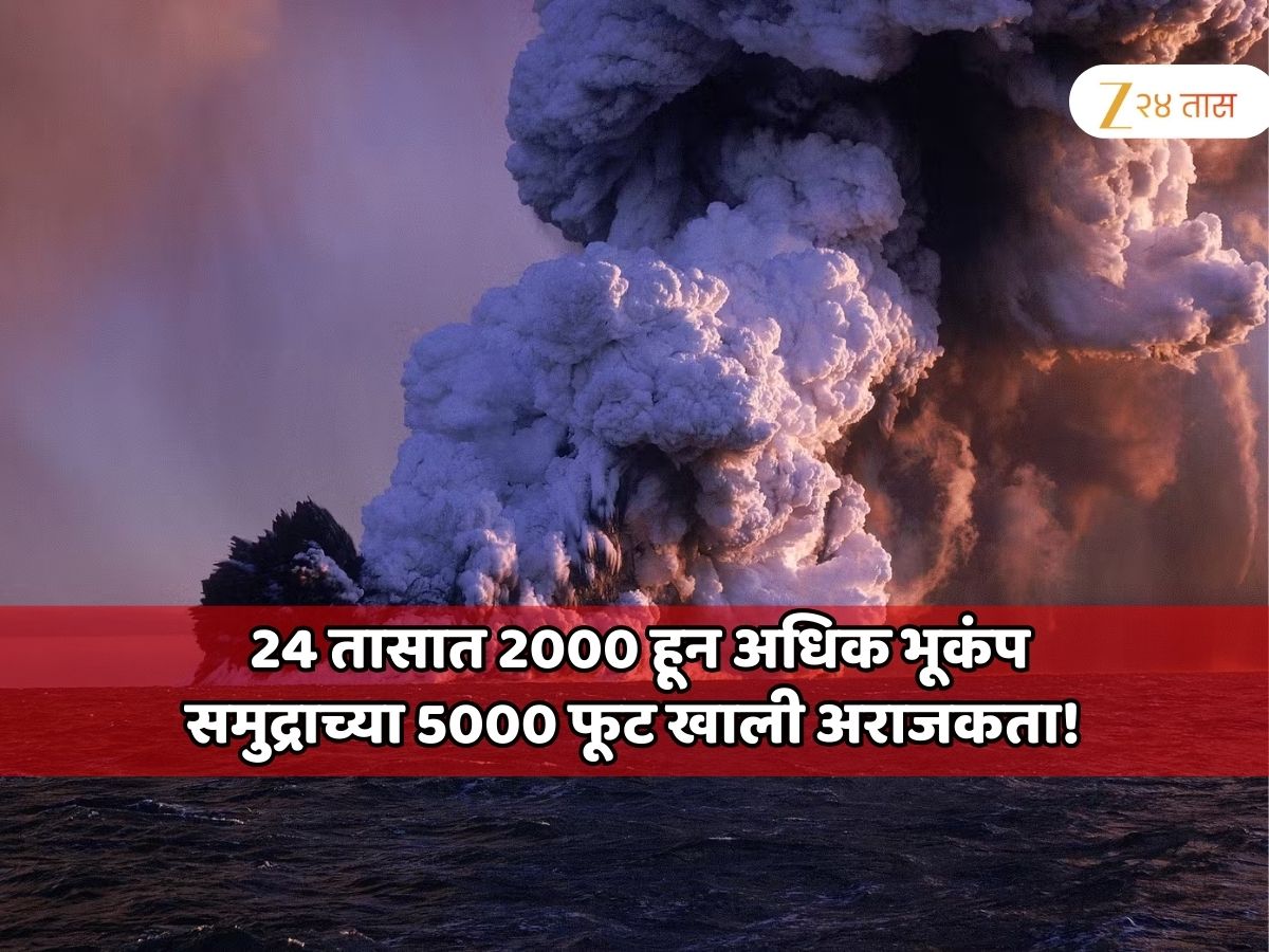 Under Water Volcano More than 2000 earthquakes in 24 hours terrifying ...