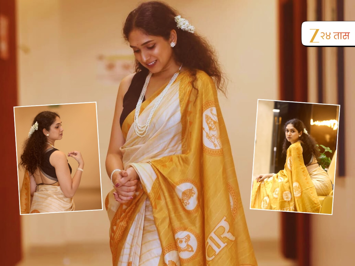 Marathi Actress Priyadarshini Indalkar Dashavatar Saree Look, पिवळी ...