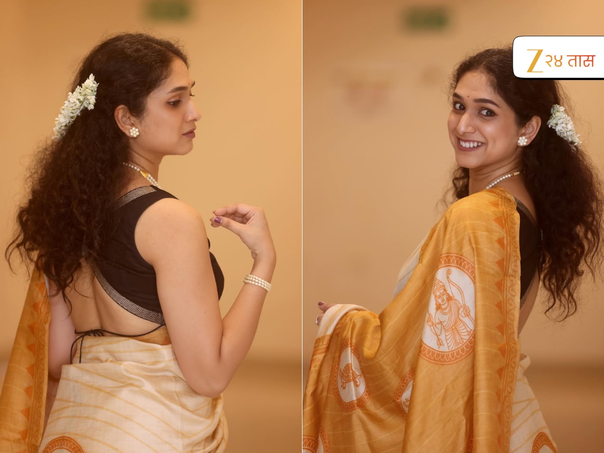 Marathi Actress Priyadarshini Indalkar Dashavatar Saree Look, पिवळी ...