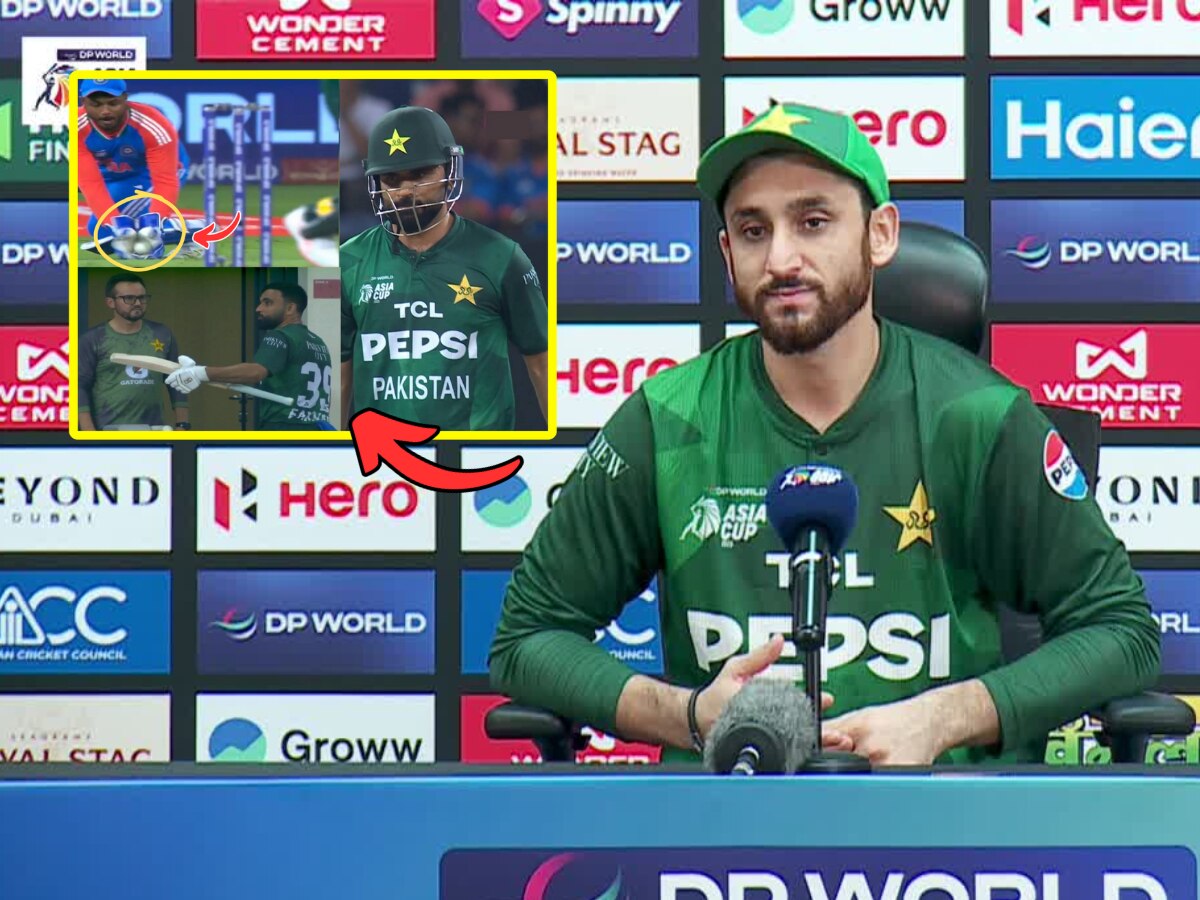 asia cup 2025 pakistan captain salman agha blame umpire on fakhar zaman wicket | लाजिरवाण्या ...