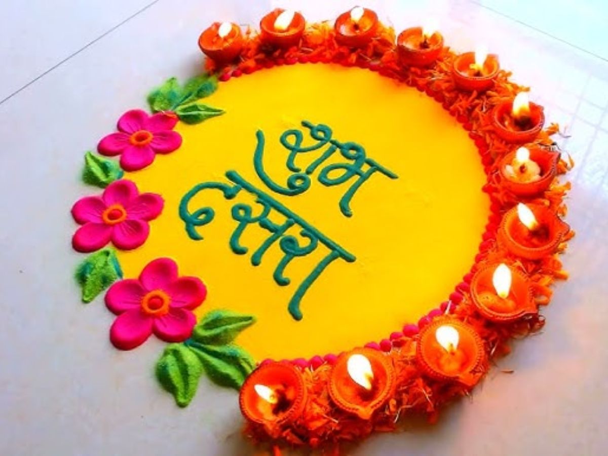 happy dussehra 2025 festival easy dasara theme rangoli simple design ...