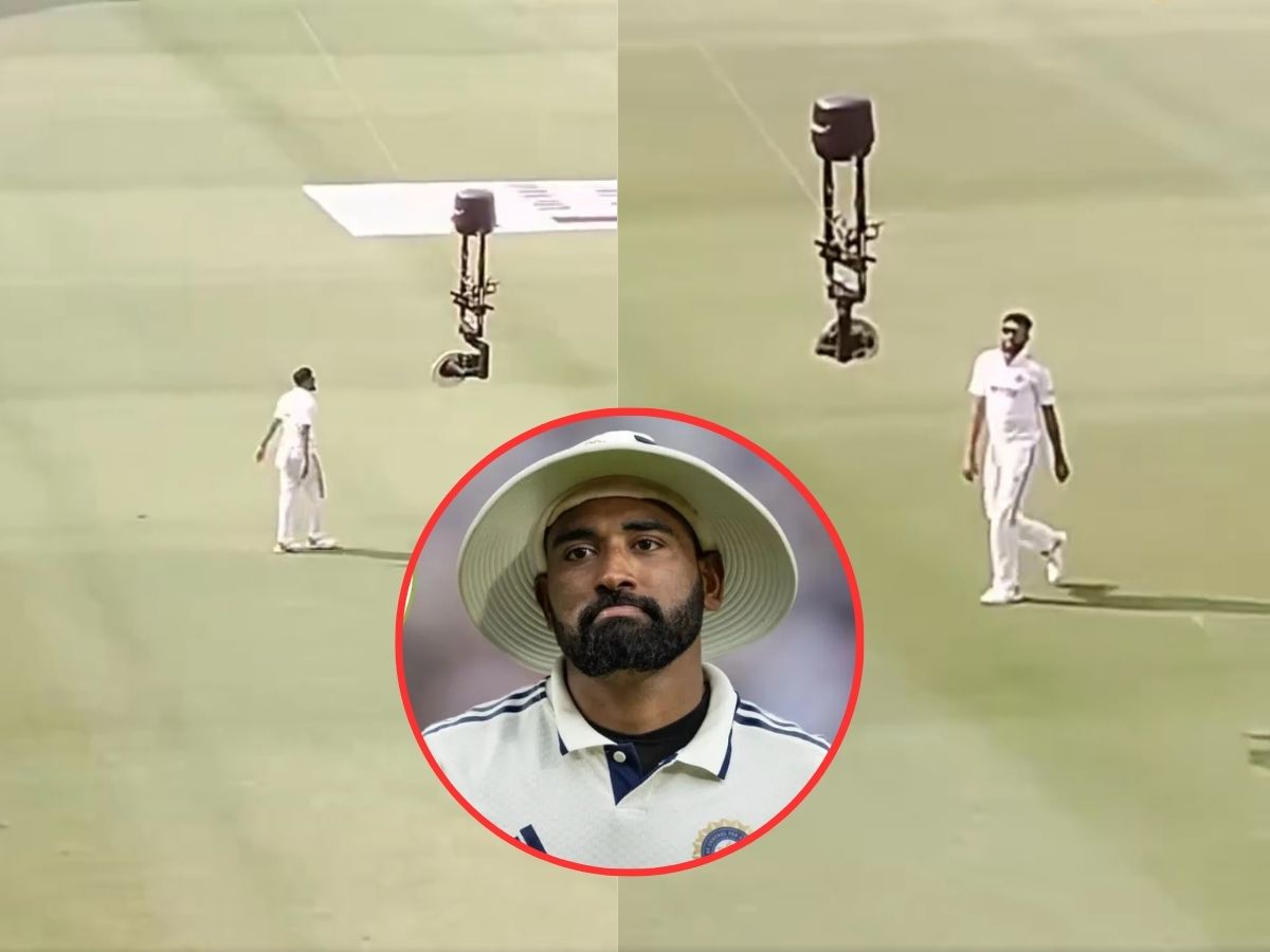 Mohammad siraj kept his cap on spidercam during ind vs sa 2nd test ...