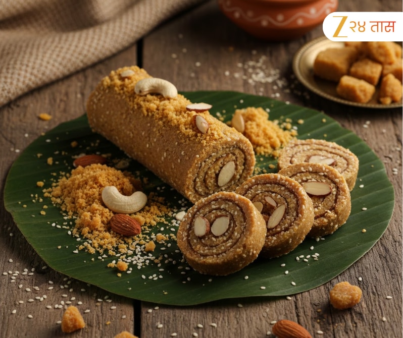 Makar Sankranti Special Til Khava Mawa Roll Easy Recipe Option For ...