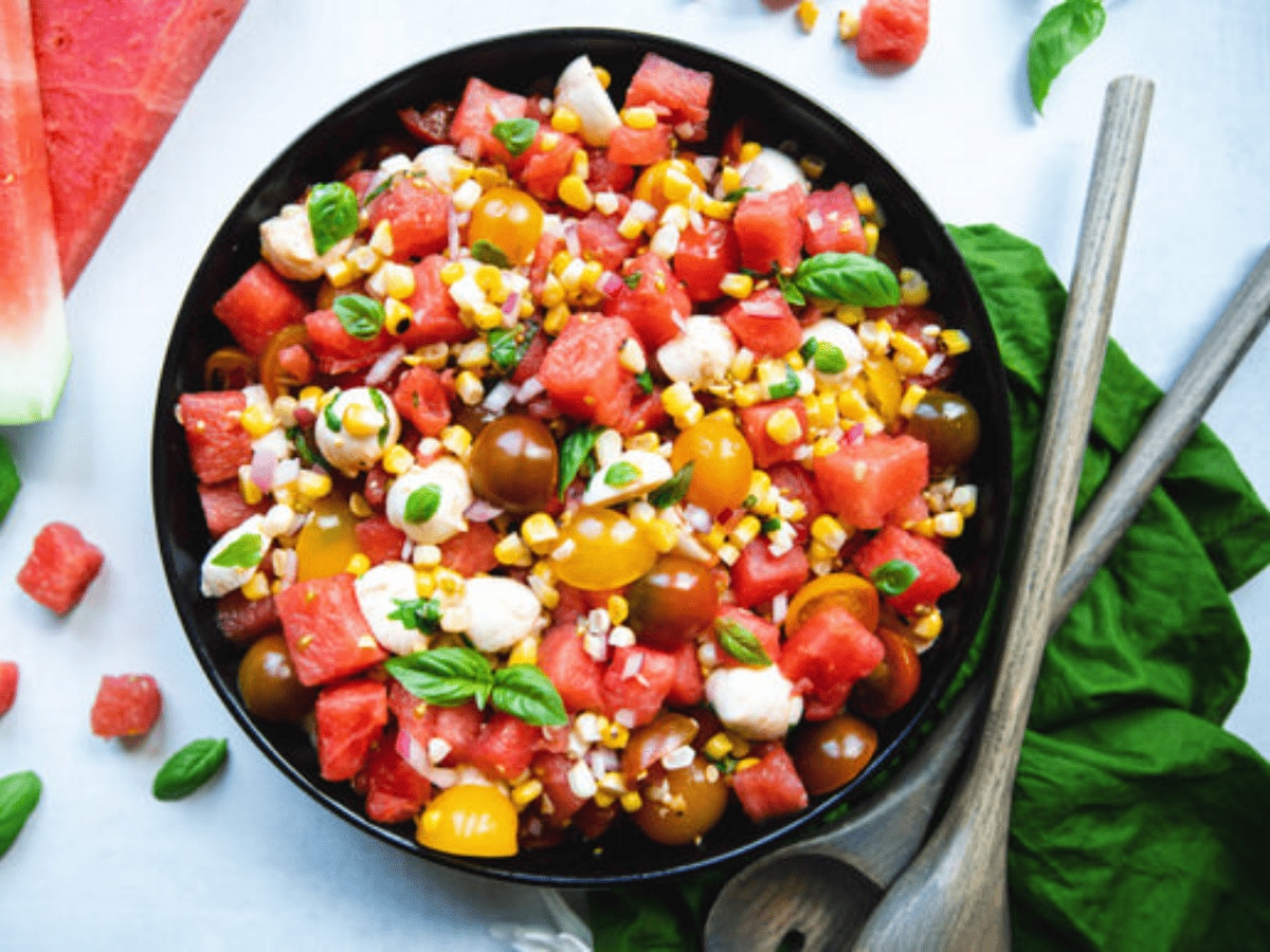 Watermelon Corn healthy Salad for Summer cold cravings | उन्हाळ्यात ...